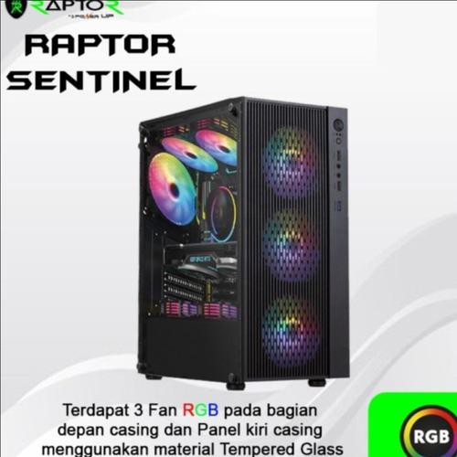 Jual Casing PC Power Up Raptor Sentinel Mid Tower ATX Include 3 Fan ...