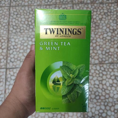 Jual TWININGS OF LONDON GREEN TEA & MINT/ TEH HIJAU CELUP RASA MINT ...