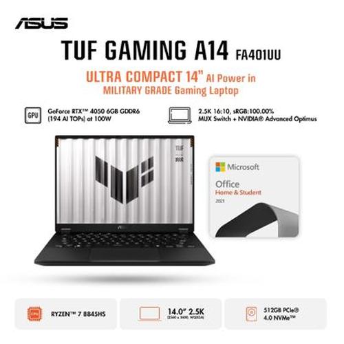Jual Asus TUF Gaming A14 FA401UU-R745G6G-OM Ryzen 7-8845HS/16GB/512GB ...