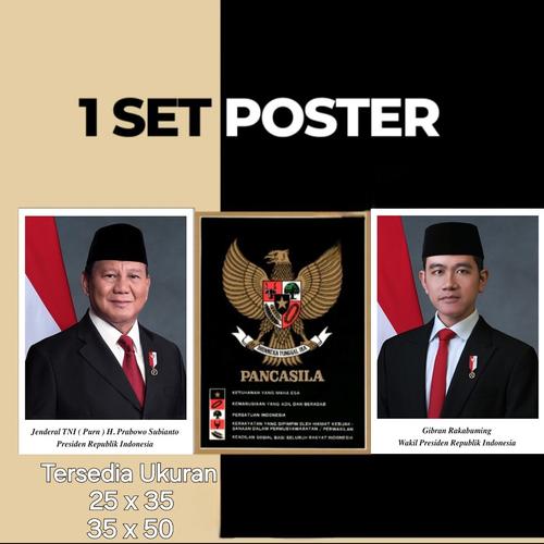 Jual Foto Poster Presiden & Wakil Presiden ( Prabowo & Gibran & Garuda ...