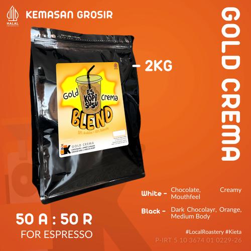 Promo Kopi Gold Crema Espresso Blend 2KG untuk kopi susu - extra halus ...