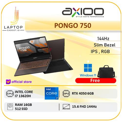 Promo Axioo Pongo 750 RTX4050 6GB i7 13620H 16GB 512GB SSD 15.6FHD ...