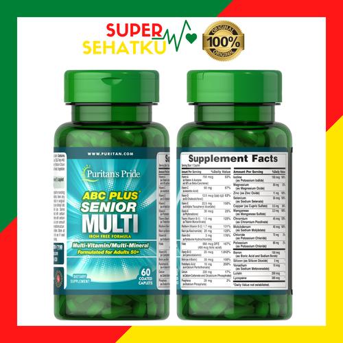 Jual Puritan Pride ABC Plus Senior Multivitamin Multi Mineral Formula ...