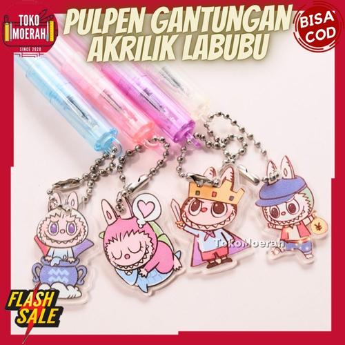Jual PEN LABUBU PULPEN GANTUNGAN AKRILIK LABUBU LUCU UNIK MURAH PULPEN ...