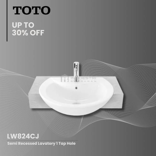 Jual Wastafel Semi Recessed TOTO LW824CJ / TOTO Wastafel Meja (Body ...