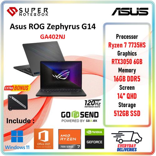 Jual ASUS ROG ZEPHYRUS G14 GA402NJ RTX3050 RYZEN 7 7735HS RAM 16GB ...