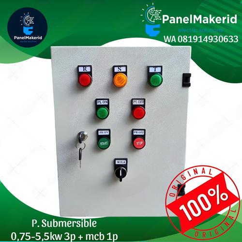 Jual panel pompa submersible 3phase otomatis tandon + mcb 1phase 4kw ...