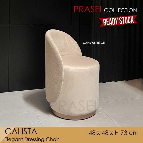 Jual CALISTA - Elegant Dressing Chair Kursi Rias Kain - Porsche Grey ...