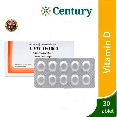 Jual L-Vit D3 1000 ISI 30 TABLET / VITAMIN D3 / D3 - Jakarta Pusat ...