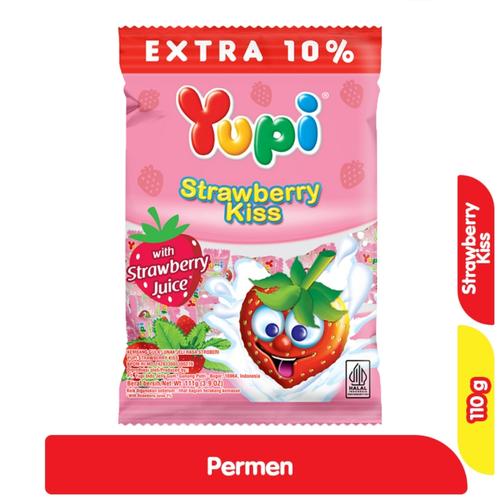 Jual Yupi Strawberry Kiss permen jelly rasa stroberi 110 gram - Kota ...