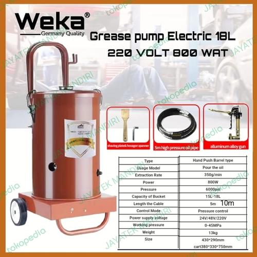 Jual Grease pump electric 18 liter weka / pompa Grease elektrik 18 ...