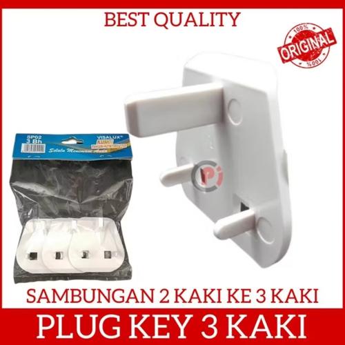 Jual PLAT SAMBUNGAN 2 KAKI KE 3 KAKI PLUG KEY VISALUX TRAVEL ADAPTER ...