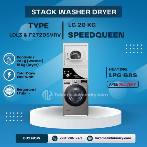 Jual Mesin Cuci LG 20kg dan Mesin Pengering Speedqueen Stack Non Coin ...