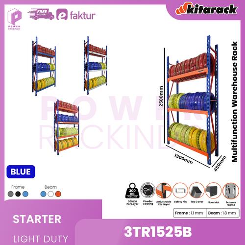 Jual KITARACK Tire Rack 3TR1525 Biru Series Rak Ban Motor Mobil 300KG ...
