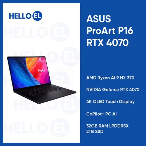 Jual ASUS ProArt P16 2024 4K OLED Touch RTX 4070 AMD Ryzen AI 9 HX 370 CoPilot+ PC AI 32GB RAM ...