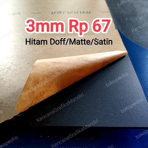 Jual Akrilik hitam doff / satin 3mm potongan custom, Acrylic hitam doff ...