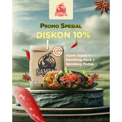 Jual Paket Sambal Rasa 3 (Sambal Dendeng, Sambal Rendang, Sambal Ayam ...