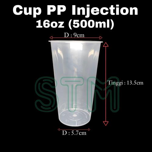 Promo Cup PP injection/Gelas plastik 16oz 500ml/Cup boba Cheese tea special - CUP Only - Jakarta ...