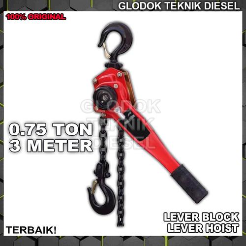 Jual Lever Block 0.75 Ton x 3 Meter Lever Hoist 0,75 Ton x 3 Meter 3/4 Ton 750 KG Original ...