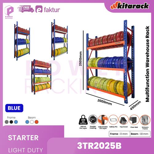 Jual KITARACK Tire Rack 3TR2025 Biru Series Rak Ban Motor Mobil 300KG ...