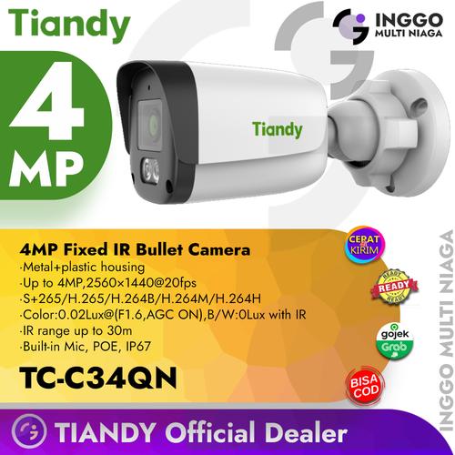 Jual TIANDY TC-C34QN 4MP Audio PoE IR Outdoor Anti Air - IP Camera CCTV ...