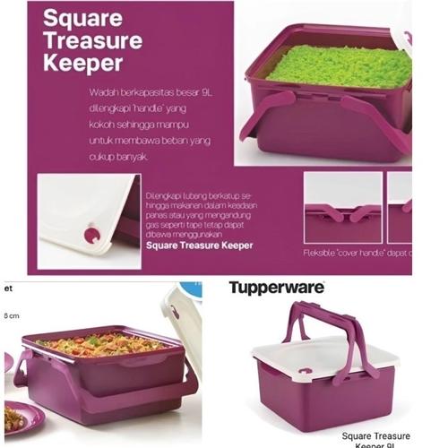 Jual Tupperware Promo Square Keeper w/ Handle - Rantang Besar Serba Guna - Square Cream-9L ...