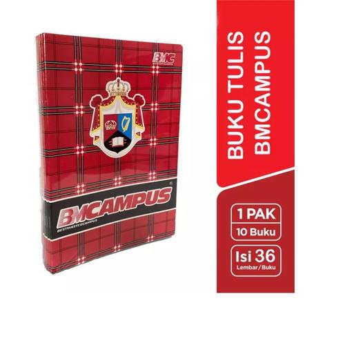 Jual Buku Tulis BMC / Campus 36 Lembar Ukuran Panjang - 1 Pak Isi 10 ...