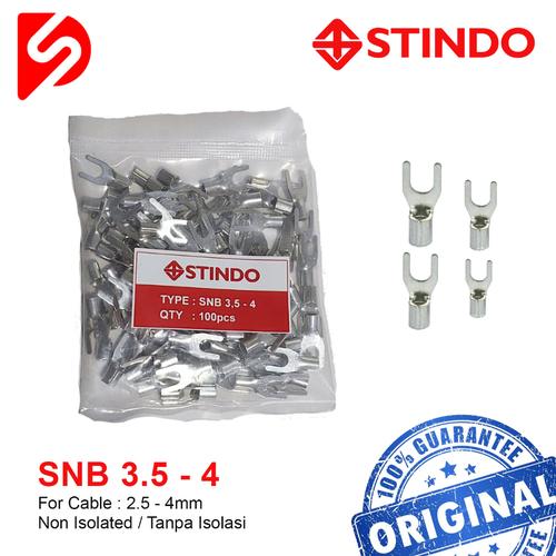 Jual Skun Y Polos 4mm SNB3.5-4 Skun Garpu Non Insulated 4mm SNB 3,5-4 ...