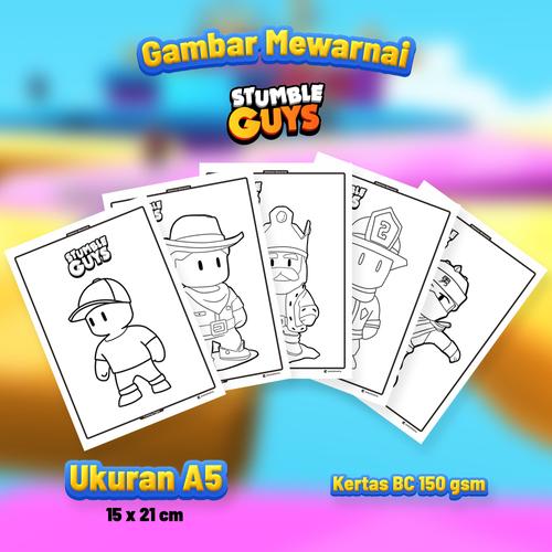 Jual Gambar Mewarnai STUMBLE GUYS Isi 20 Lembar Kertas BC Tebal - Kab ...