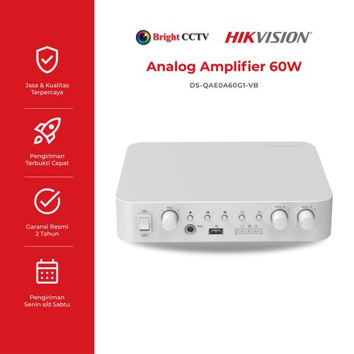 Promo HIKVISION DS-QAE0A60G1-VB ANALOG AMPLIFIER 60W BLUETOOTH, USB ...