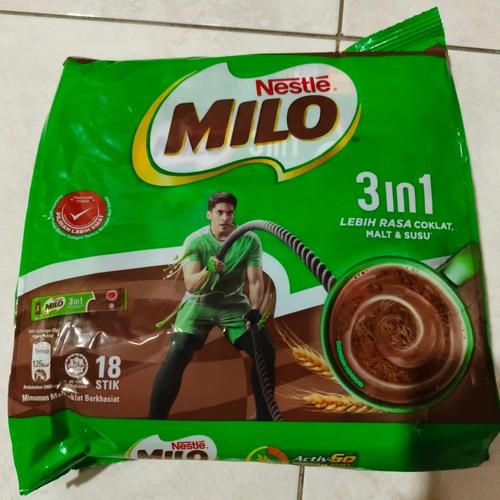 Jual Minuman susu Milo stick 18 sachet nestle milo 3in1 18sachet Milo ...