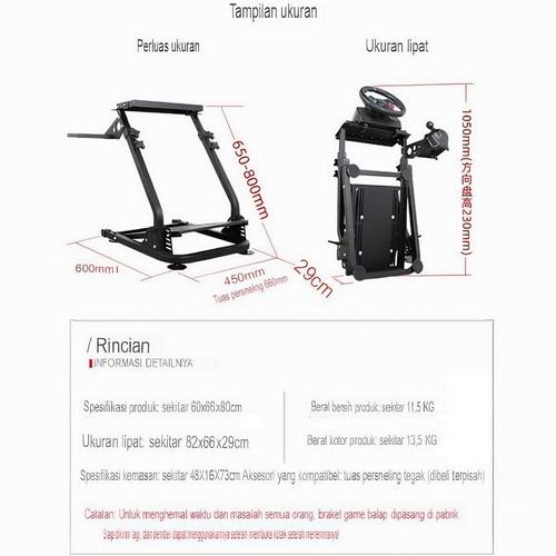 Jual NEW Racing Simulator Steering Wheel Stand Cockpit Kokpit GEN 2 - Kota Depok - Zalom Store ...