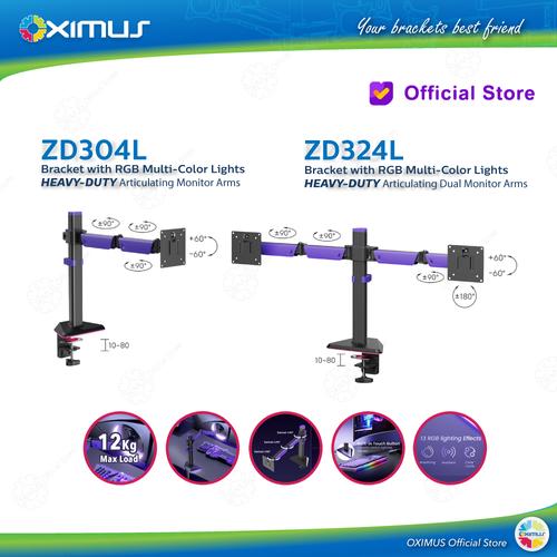 Promo Heavy-Duty Bracket Single dan Dual Monitor 17" - 40" Oximus ...