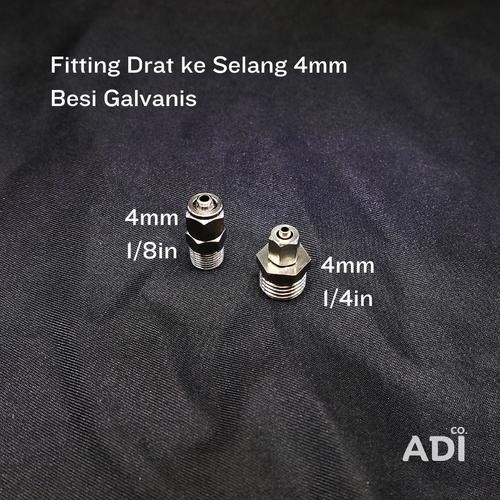 Jual Drat ke Selang Besi Galvanis Fitting Pneumatic Selang 4mm 6mm 8mm ...