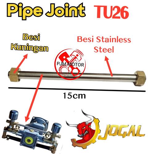 Jual TU26 PIPE JOIN STAINLES pipa sambungan model racing thailand 15cm ...