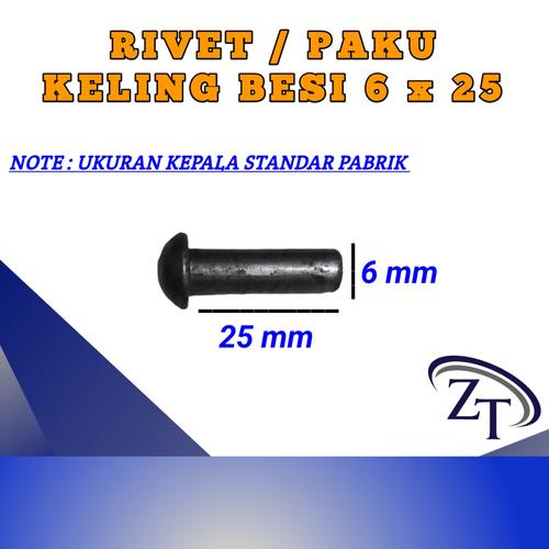 Jual RIVET PAKU KELING BESI DIAMETER 6 x 25mm - Jakarta Barat - Salman ...