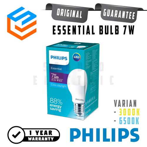 Jual Philips Essential Lampu Bohlam LED Bulb 7 Watt Putih / Kuning E27 ...