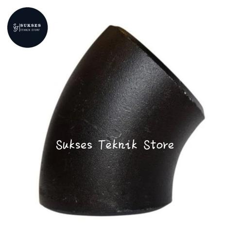 Jual Elbow Las 45 derajat Besi sch 80 ukuran 1" inch / Knee 45 degree ...