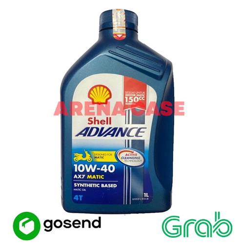 Jual SHELL AX7 MATIC 10W40 1 LITER Oli Mesin Motor Matic Synthetic Nmax ...