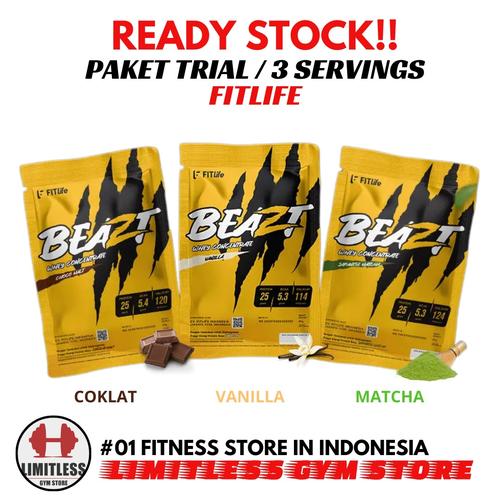 Promo FITLIFE BEAZT WHEY PROTEIN SACHET Beazt protein 3 Sachet BPOM ...