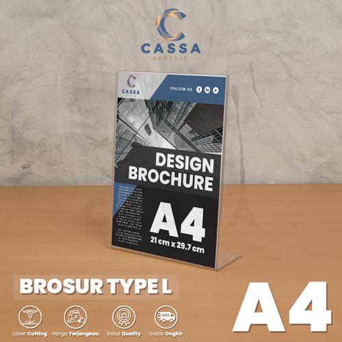 Promo TEMPAT BROSUR A4 L POTRAIT / AKRILIK DISPLAY / TENT HOLDER / TENT ...
