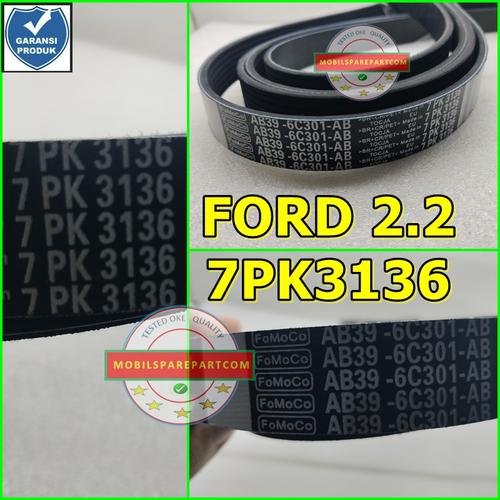 Jual V BELT FAN VAN BELT TALI KIPAS FORD RANGER 2.2 2200CC 7PK3136 ...