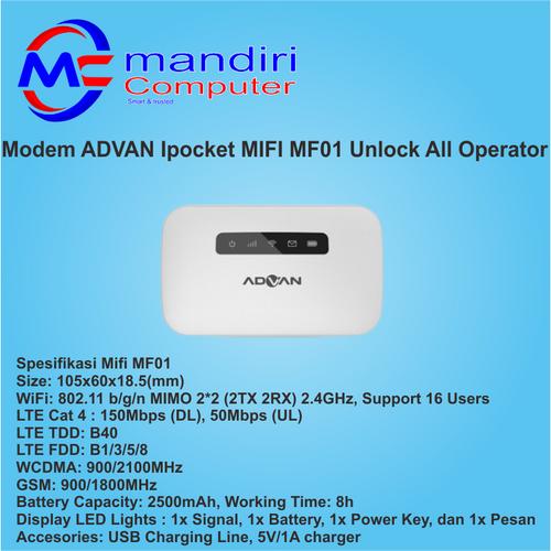 Jual Modem ADVAN MIFI MF01 Unlock All Operator - Kota Denpasar ...