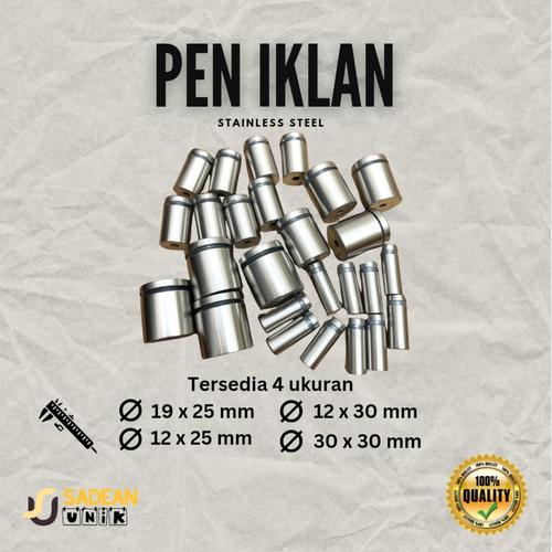 Jual Pen Iklan Stainless / Baut Akrilik Baut Kaca Sign Board - 19x25 ...