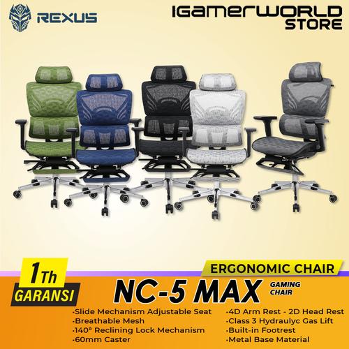 Promo Rexus NC-5 MAX / NC5 MAX Ergonomic Mesh Gaming Chair Office Chair ...