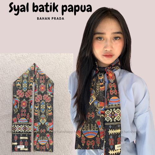 Jual RIMBA - Syal Batik Leher Wanita Pria Scarf Dasi Ospek Bahan Prada ...