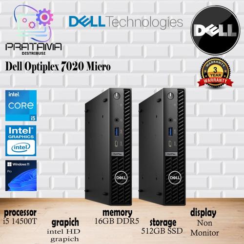 Jual PC Dell Optiplex 7020 Micro Core i5-14500T 16GB 512GB SSD WIN11PRO ...