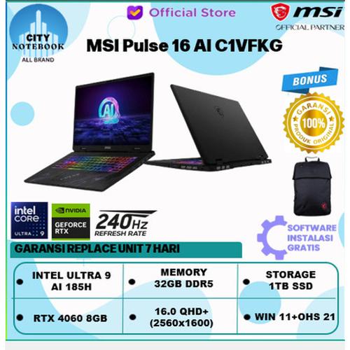 Promo MSI Pulse 16 AI C1VFKG RTX4060 Ultra 9 185H 32GB 1TBssd 16" QHD+ ...