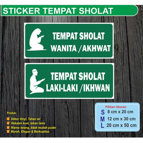 Jual Stiker Vinyl Rambu Tulisan Tempat Sholat / Rambu Tulisan Tempat ...