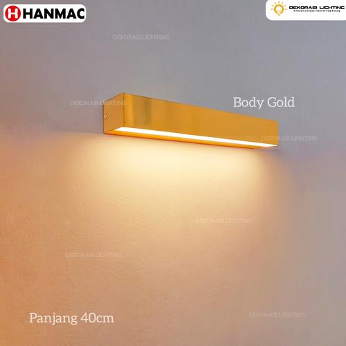 Jual Lampu led lukisan lampu panjang 40cm 50cm body gold hitam modern ...
